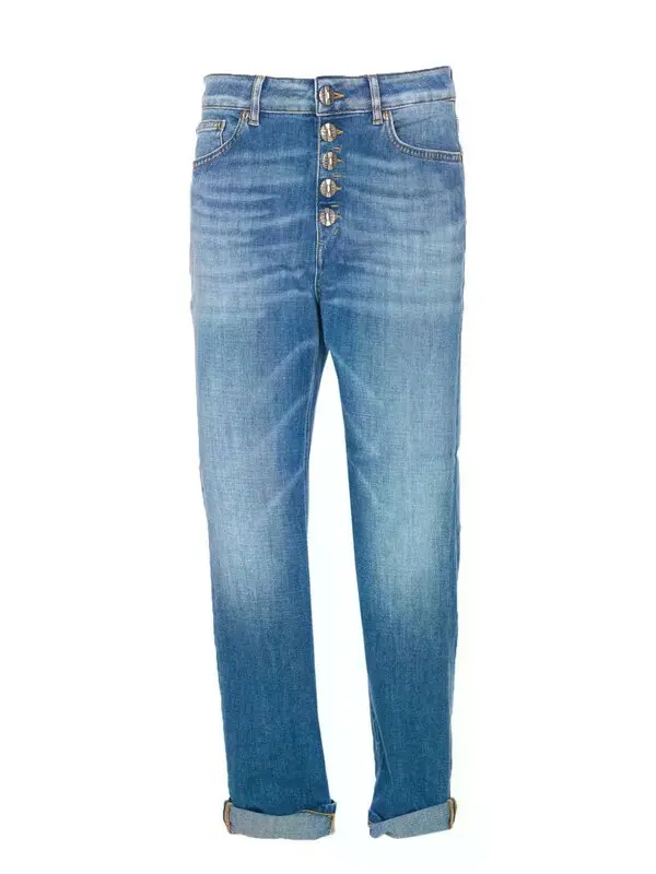 DONDUP Button-fly Patch-pocket Jeans - Blue