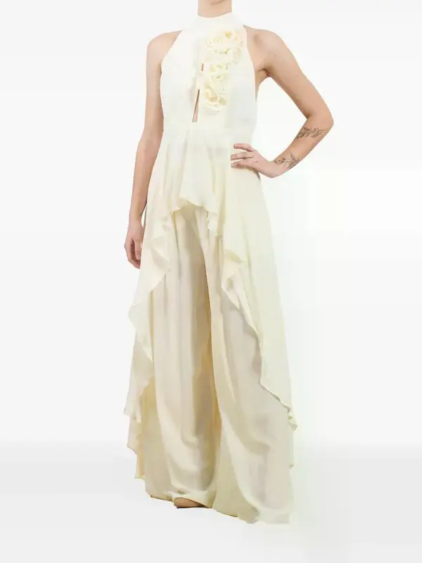 BABYLONE PARIS Rose Embellished Mock Neck Sleeveless Top