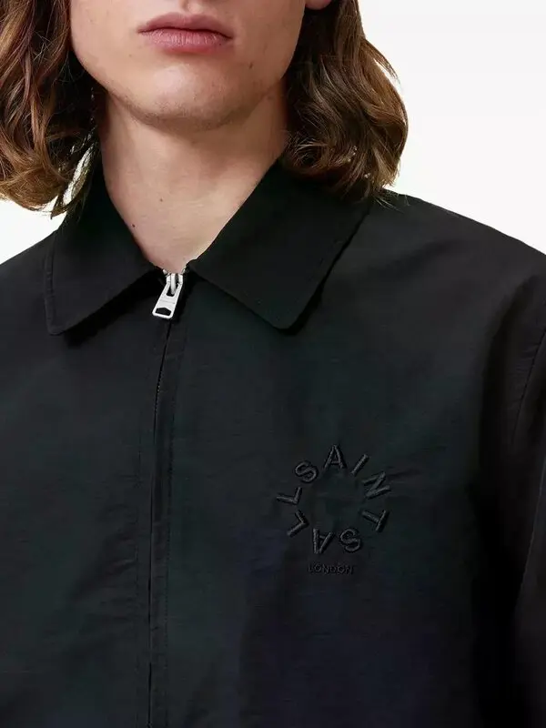 ALLSAINTS Embroidered Zip-up Jacket