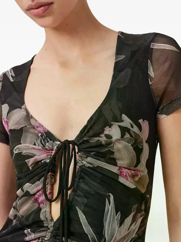 ALLSAINTS Gabby Floral-print Drawstring Maxi Dress