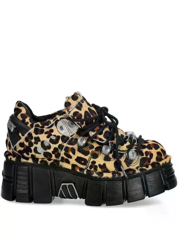 NEW ROCK Leopard-print Platform Trainers