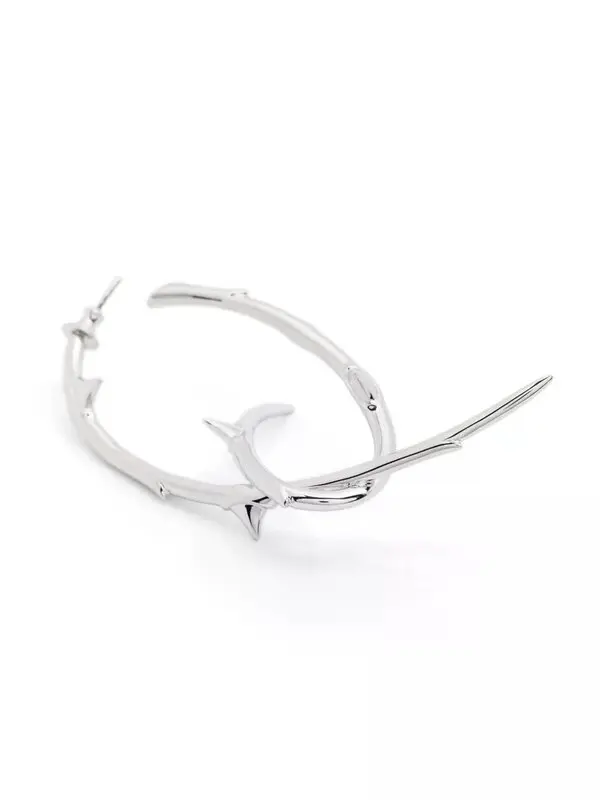 SHAUN LEANE Rose Thorn Statement Hoop Earrings