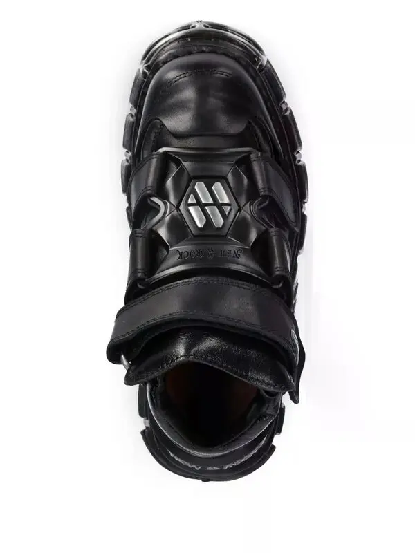 NEW ROCK Platform Boots With Strap Detail