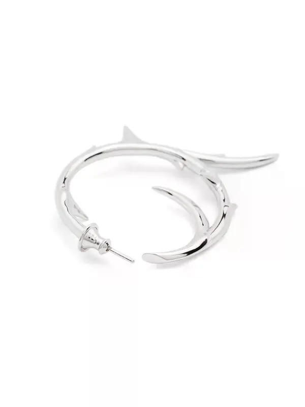 SHAUN LEANE Large Rose Thorn Hoop Earrings - Silver