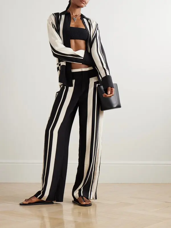 SIR. Pietra Printed Silk-crepe Wide-leg Trousers - Multi
