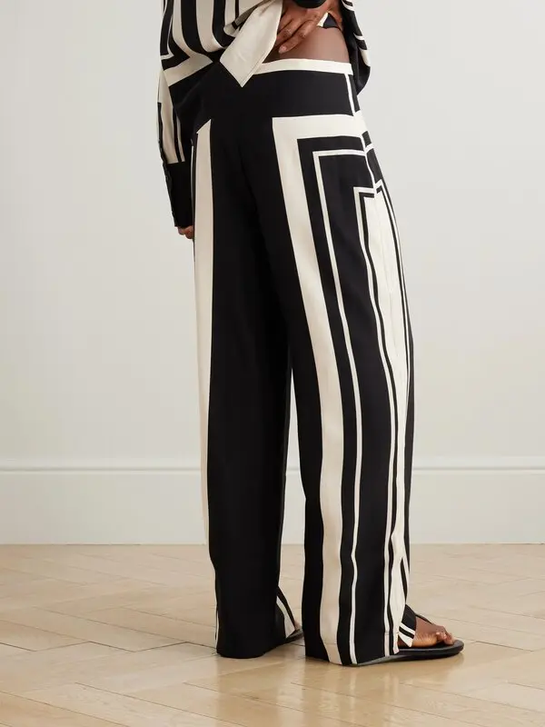 SIR. Pietra Printed Silk-crepe Wide-leg Trousers - Multi