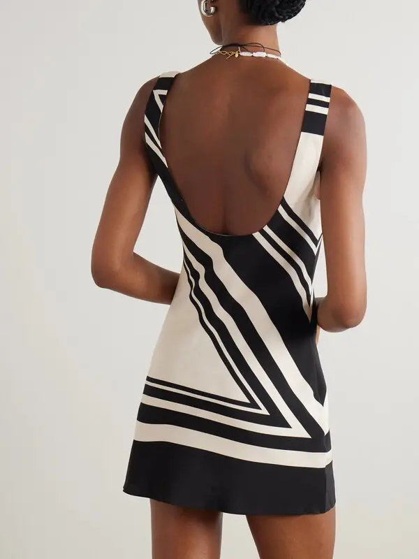 SIR. Pietra Printed Silk Crepe De Chine Mini Dress - Multi