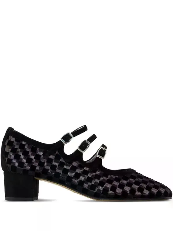 CAREL 40mm Knight Buckle Pumps - Black