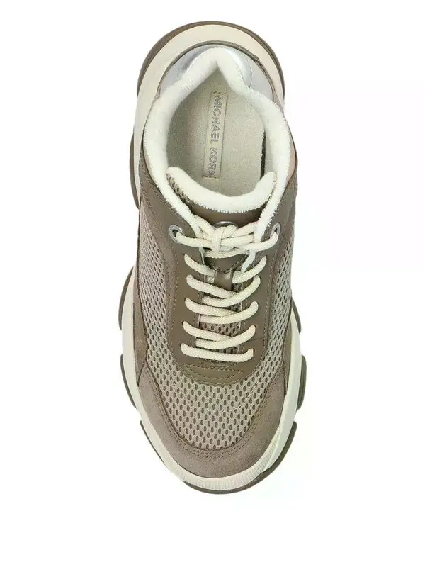 Michael Kors Mesh Panel Leather Sneakers