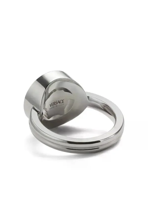 Versace Medusa '95 Embellished Ring - Silver
