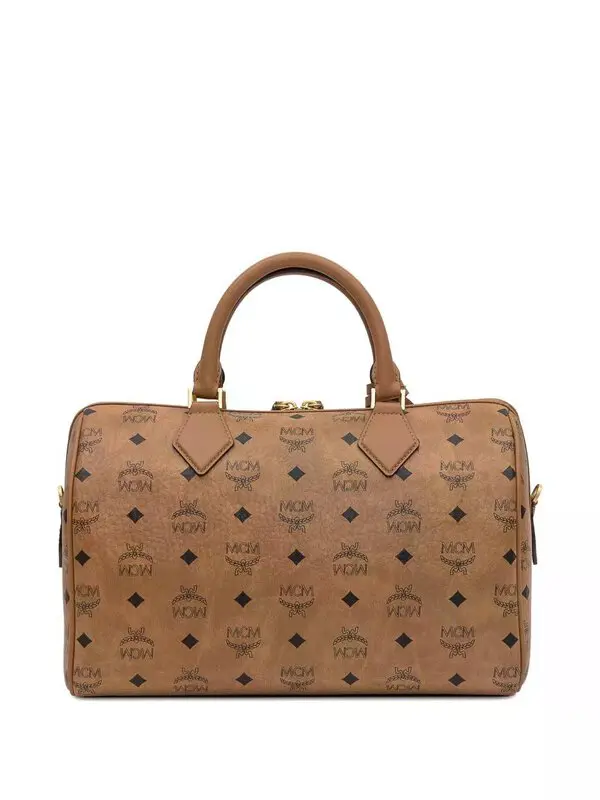 Mcm Medium Ella Boston Bag - Neutrals