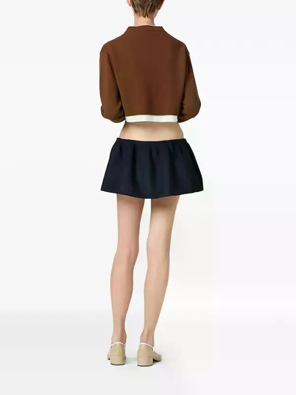 Miu Miu Cropped Cashmere V-neck Sweater