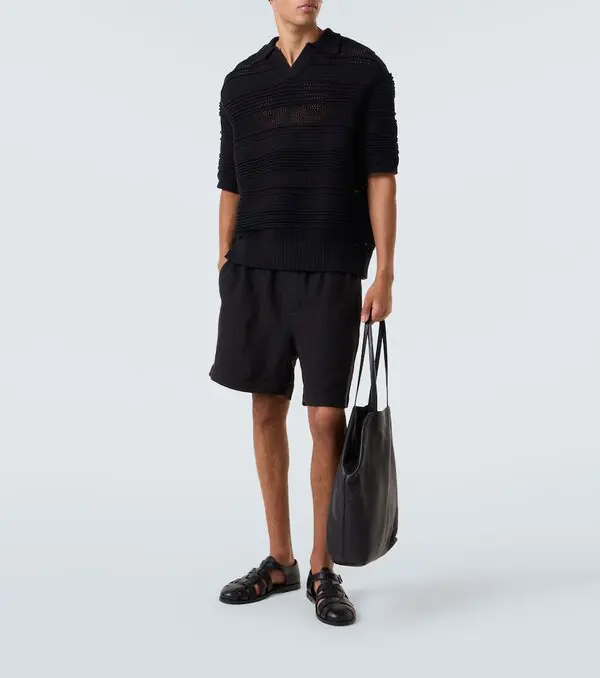 Commas Name Linen Shorts