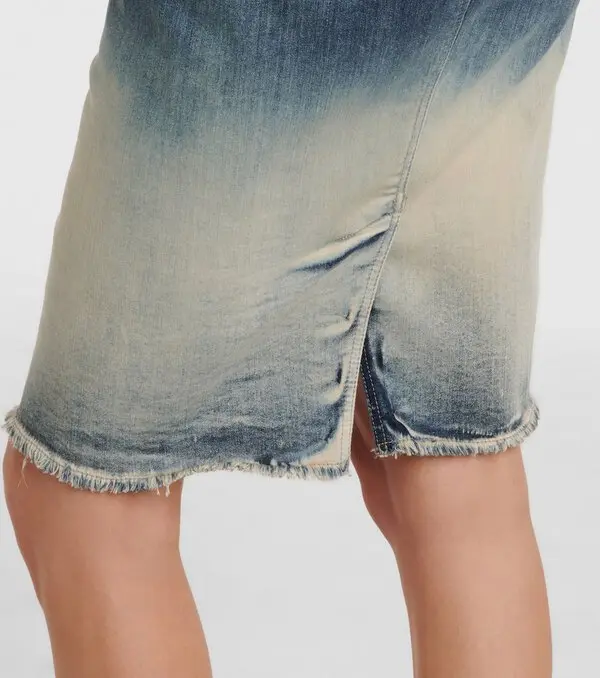 Rick Owens Athena One-shoulder Denim Midi Dress