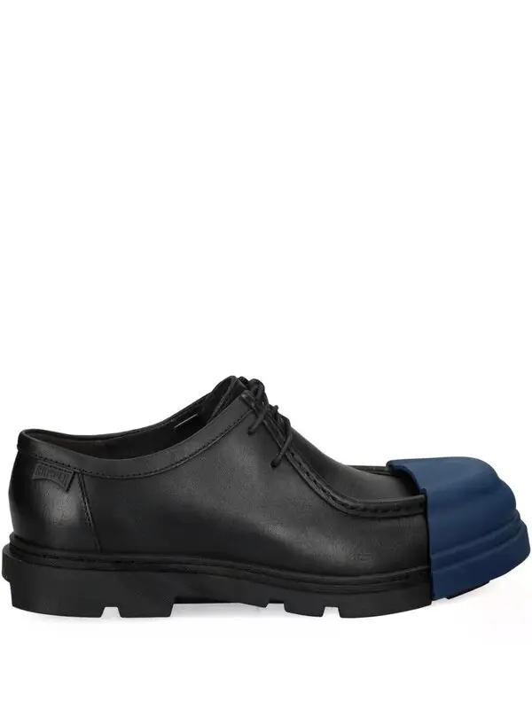 Camper Lace-up Leather Shoes With Rubber Toe Cap - Black