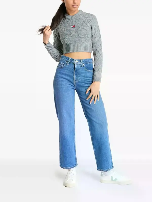 Tommy Hilfiger Cable Knit Cropped Jumper