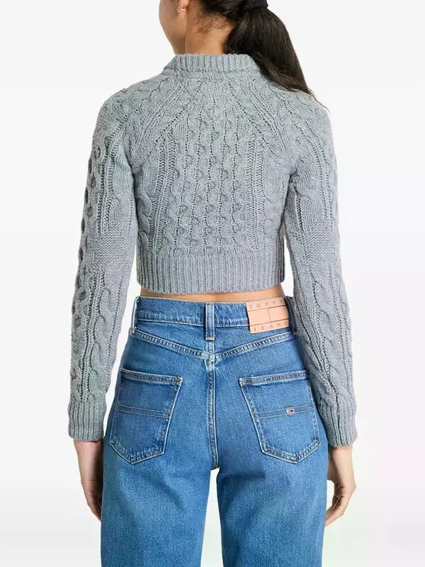 Tommy Hilfiger Cable Knit Cropped Jumper