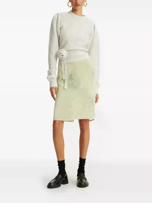 ROTATE BY BIRGER CHRISTENSEN Embellished Crew Neck Sweater