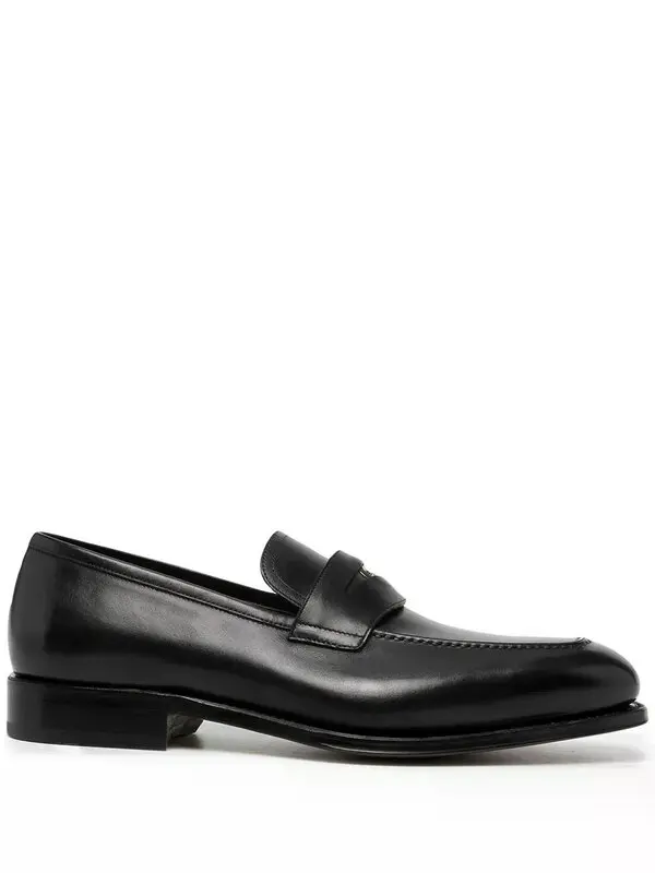 FERRAGAMO Tramezza Leather Penny Loafers