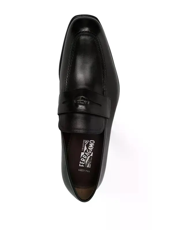 FERRAGAMO Tramezza Leather Penny Loafers