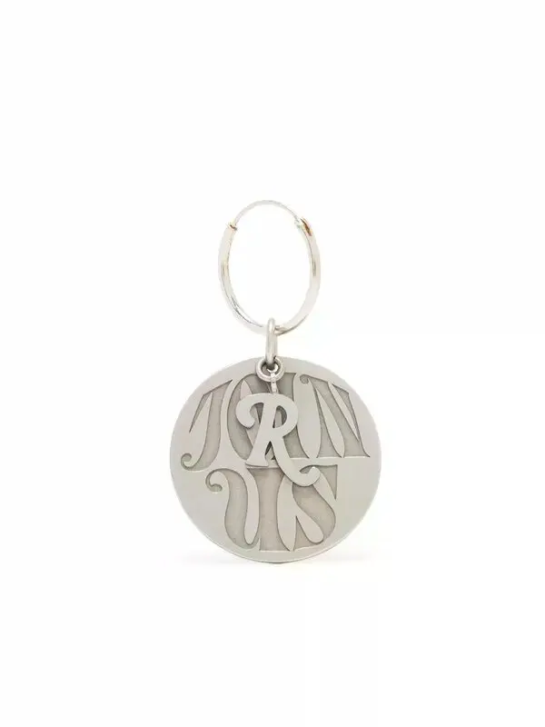 Raf Simons Join Us Circular Charm Single Earring - Silver
