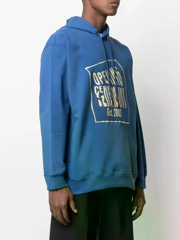 Opening Ceremony Warped Logo Cotton Hoodie
