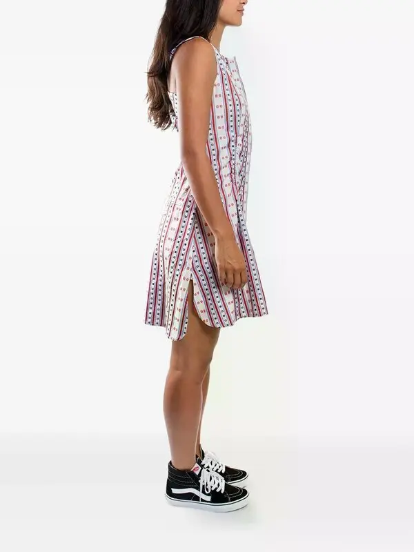 Carven Striped Sleeveless Flared Dress
