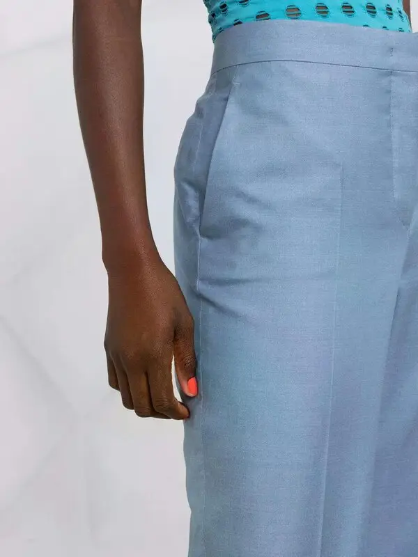 FERRAGAMO High-waisted Silk Trousers