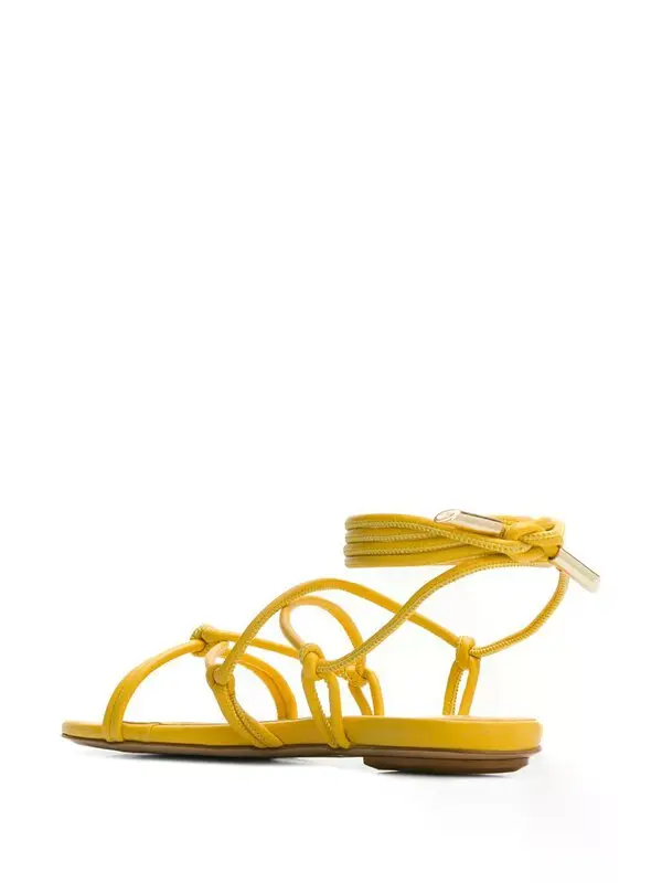 GIABORGHINI Bella Flat Leather Sandals