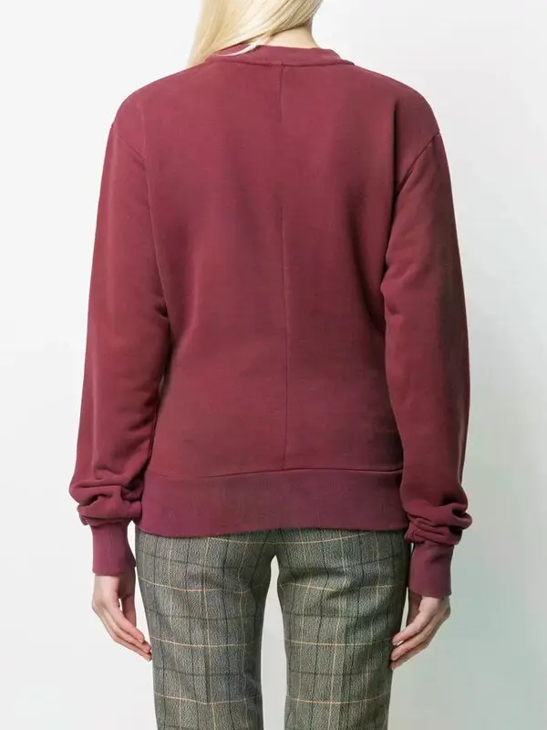 BEN TAVERNITI UNRAVEL PROJECT Bordeaux Cotton Sweatshirt With Folded Detail