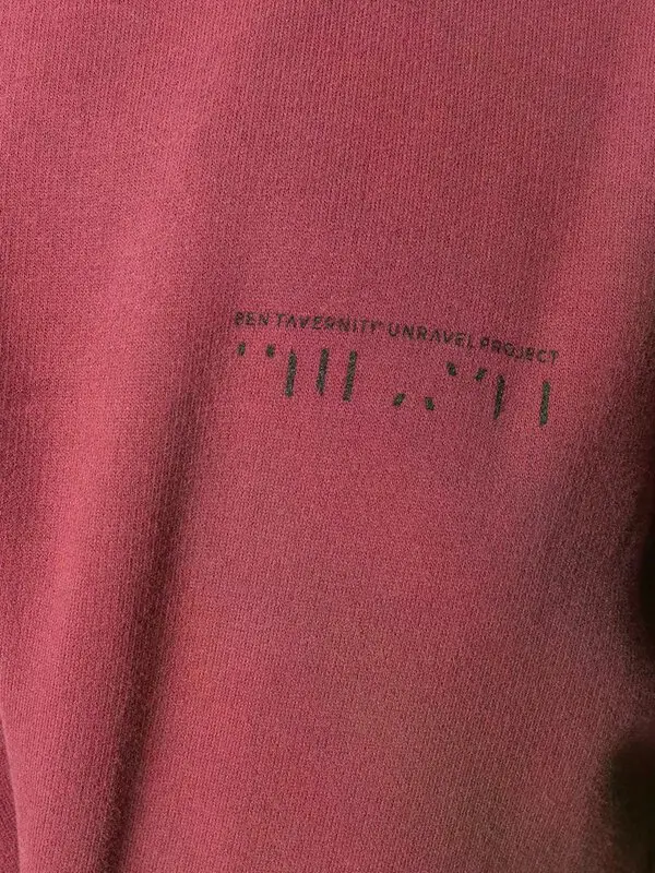 BEN TAVERNITI UNRAVEL PROJECT Bordeaux Cotton Sweatshirt With Folded Detail