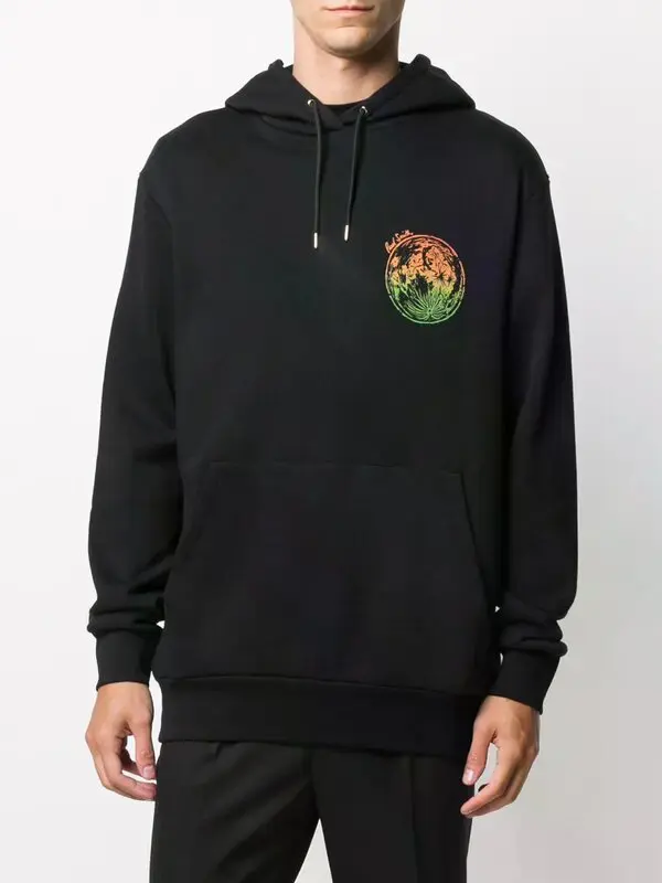 Paul Smith Logo Print Drawstring Hoodie
