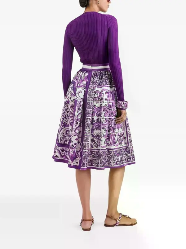 Dolce & Gabbana Silk Midi Skirt