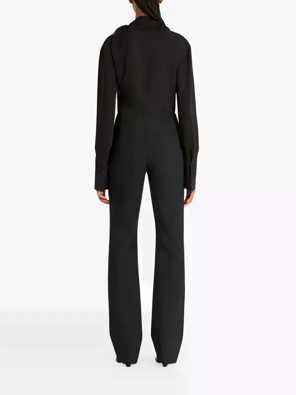 COURREGES Asymmetrical Blouse With Draped Scarf Detail