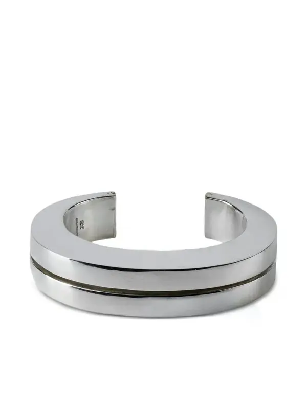 PARTS OF FOUR Tone Crescent Cuff Bracelet - Silver
