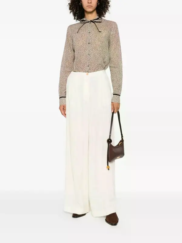 FORTE_FORTE Pleated Wide-leg Trousers
