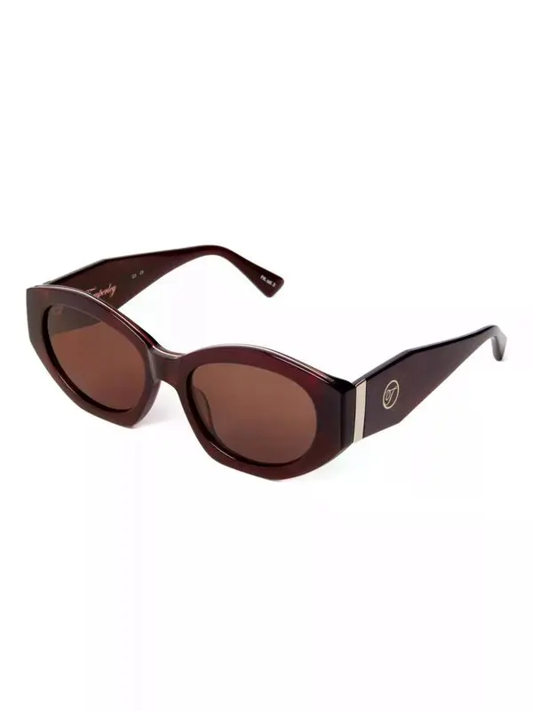 TEMPERLEY LONDON Oval Frame Sunglasses - Red