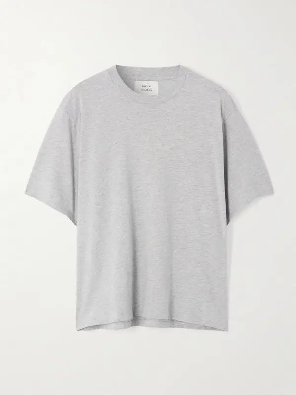 Loulou De Saison Organic Supima Cotton-jersey T-shirt - Gray