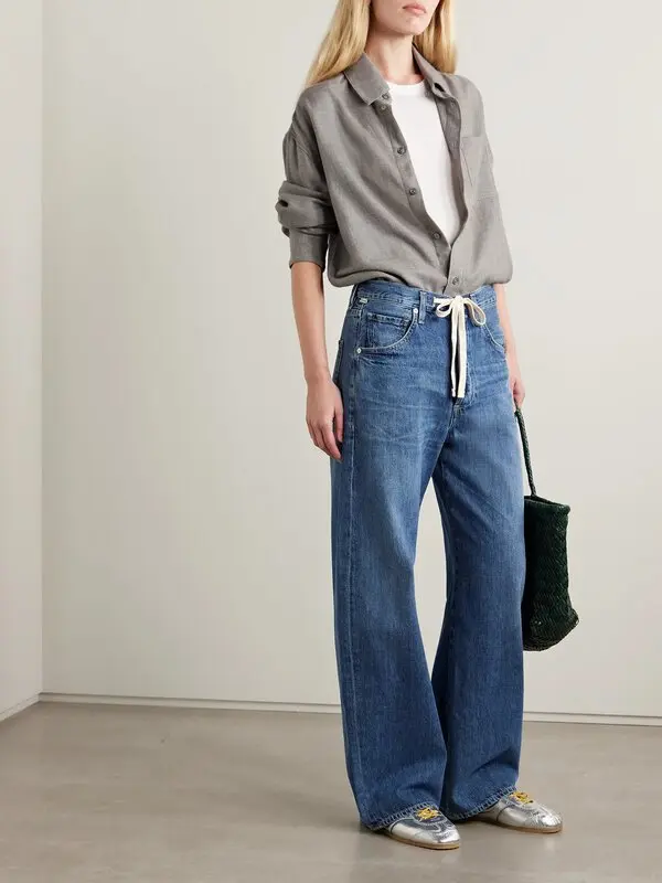 THE ELDER STATESMAN Oversized Wool And Cashmere-blend Shirt - Silver