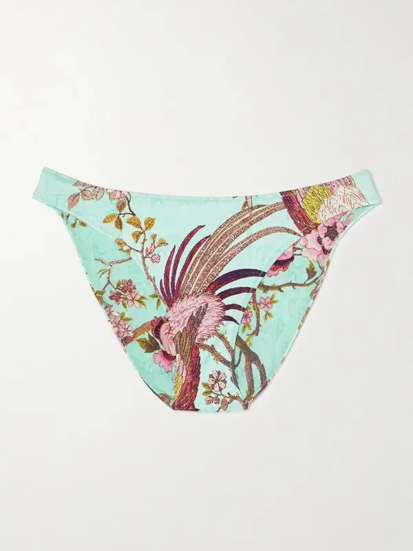 SKIMS Roberto Cavalli Signature Swim Mid-coverage Briefs - Multi