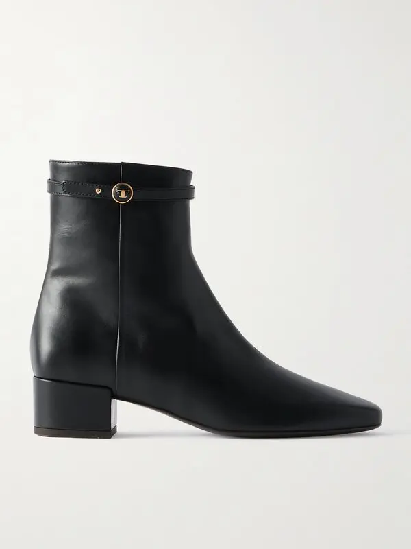 TOD'S Leather Ankle Boots - Black