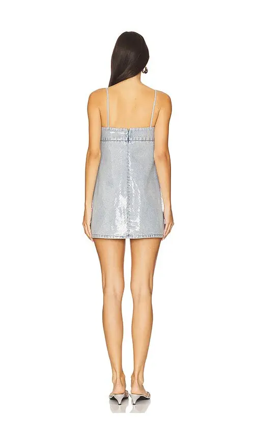 Retrofete Nadiya Sequin Denim Mini Dress