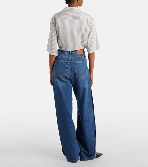Sportmax Gastone Wide-leg Jeans In Medio Vintage