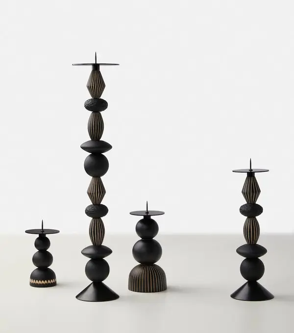 ZANAT Aurora Large Wood Candle Holder Ludovica And Roberto Palomba