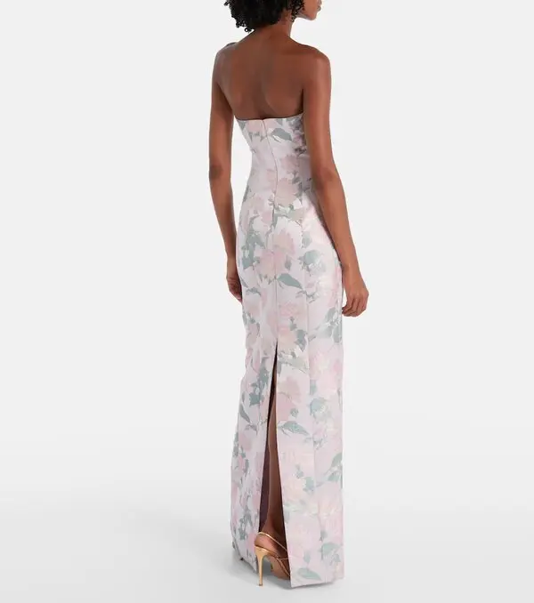 MARKARIAN Odessa Floral Brocade Corset Gown