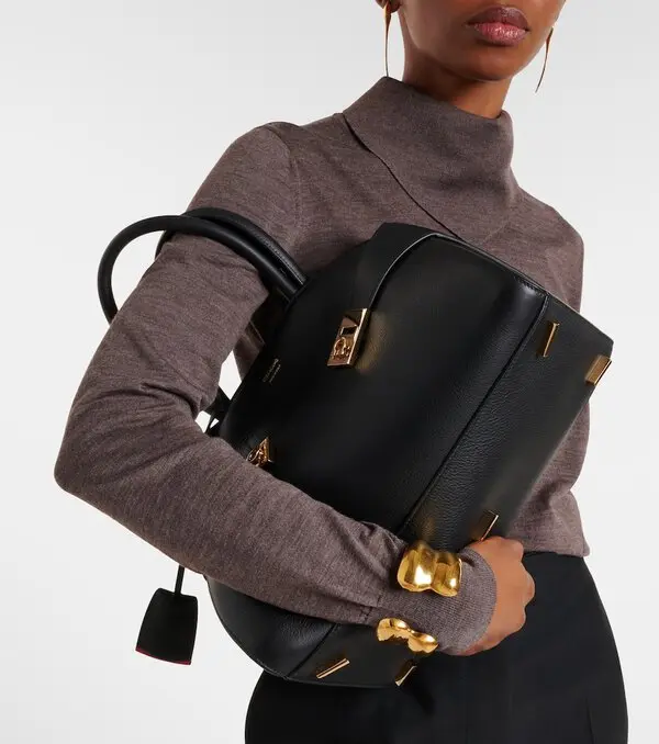 FERRAGAMO Hug Leather Tote Bag - Black