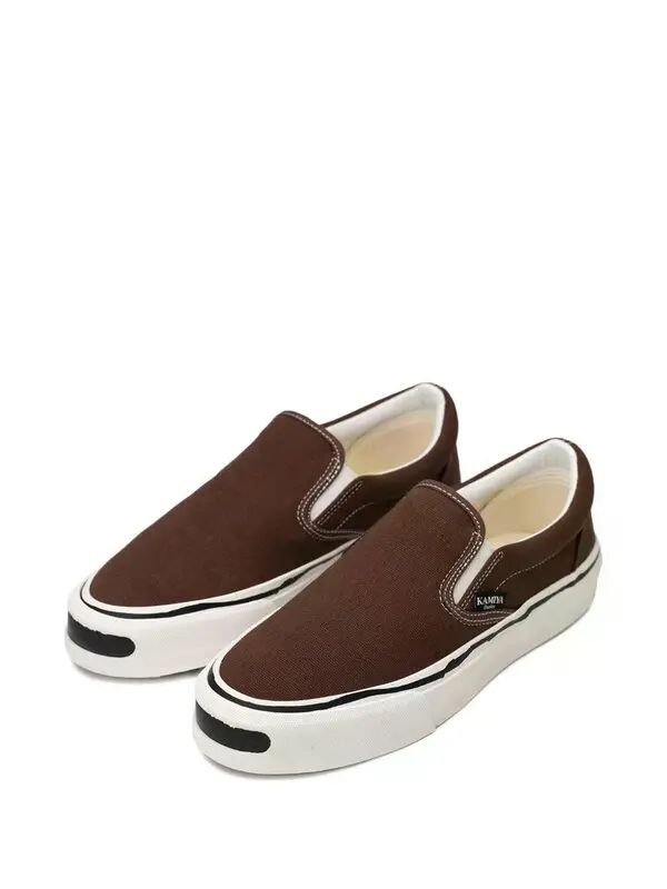 KAMIYA Cornell Slip-on Canvas Sneakers - Brown