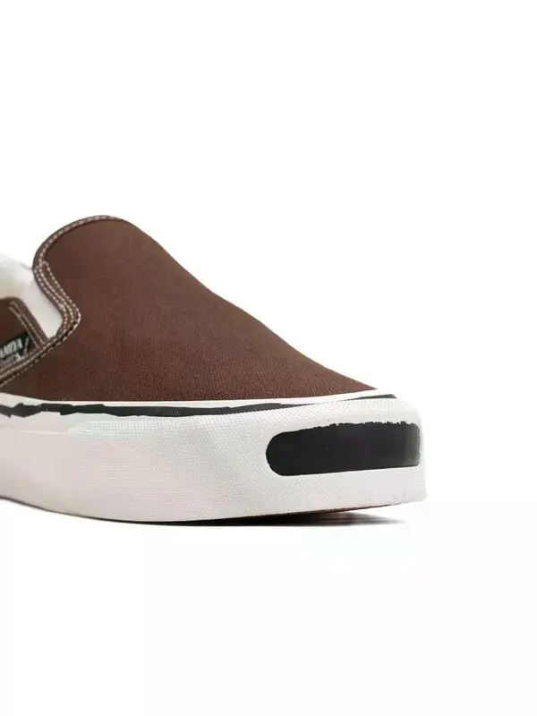 KAMIYA Cornell Slip-on Canvas Sneakers - Brown