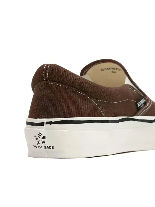 KAMIYA Cornell Slip-on Canvas Sneakers - Brown
