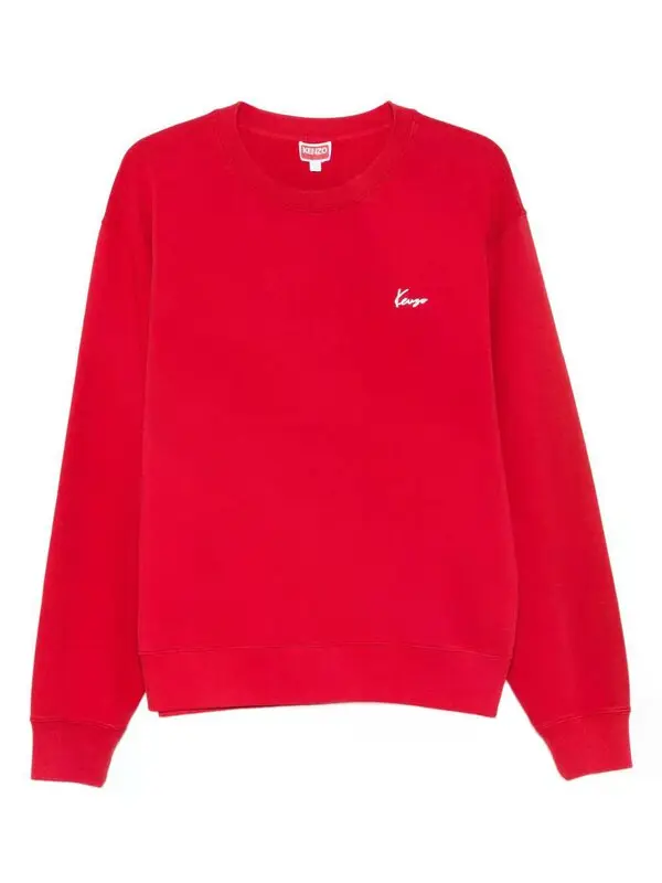 Kenzo Crewneck Floral Print Cotton Sweatshirt